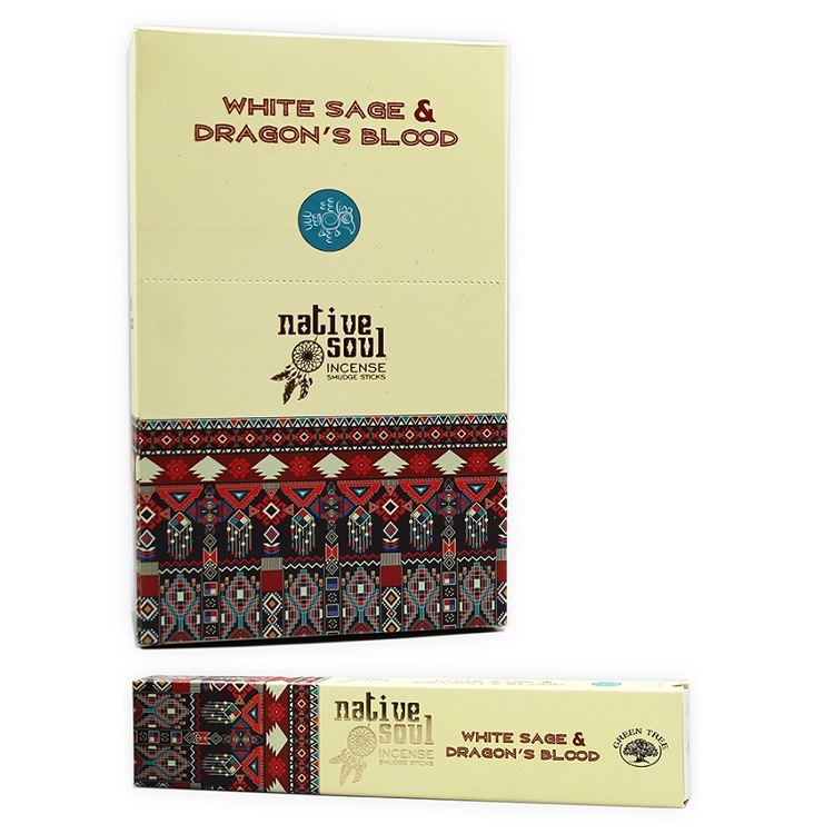 Native Soul White Sage & Dragon's Blood 15gr (12) - Green Tree wierook ...